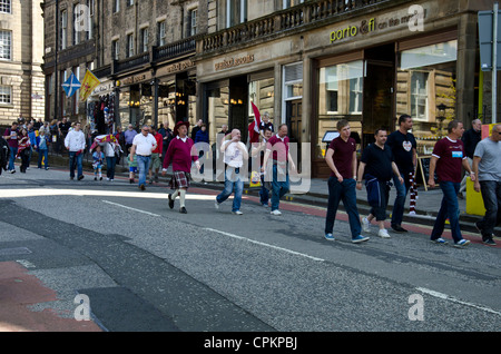 Heart of Midlothian Football Club supporters Stock Photo - Alamy