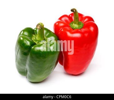 Red Bell pepper isolated on white. With clipping path. Peppers. Paprika ...