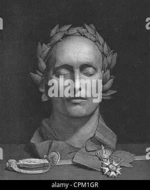 Napoleon Bonaparte: Portraits and Death Mask of the Emperor Stock Photo ...