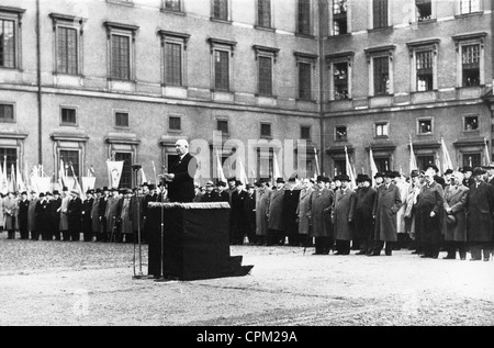 Per Albin Hansson, Swedish Prime Minister from 1932 to 1946, during his ...