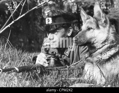 German border guard on the demarcation line to Vichy France, 1942 Stock ...