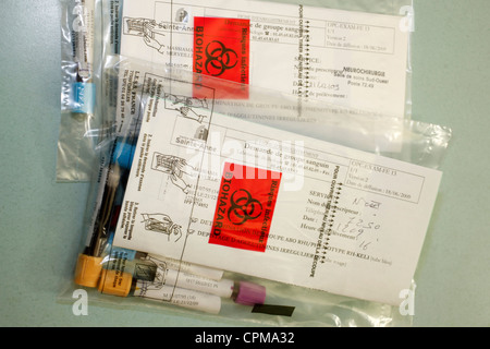 Biohazard Bag for Transporting Specimens Stock Photo - Alamy