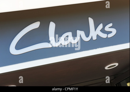 Clarks Shoes sign logo Stock Photo - Alamy