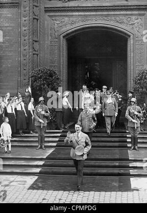 Adolf Hitler, Emmy Goring, Hermann Goring at the wedding banquet, 1935 ...