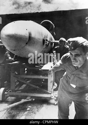 German World War Two Doodlebug V1 Flying Bomb and Launching Ramp at ...