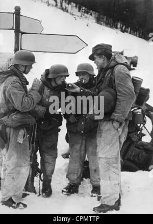 Soldiers of the Waffen-SS fighting in Hungary, 1944 Stock Photo - Alamy