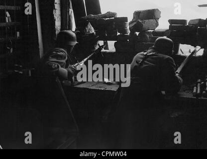 German soldiers fight against Greek partisans Stock Photo - Alamy