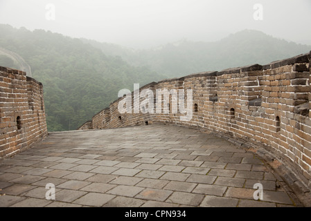 Great Wall of China viewed from within a lookout tower Stock Photo - Alamy