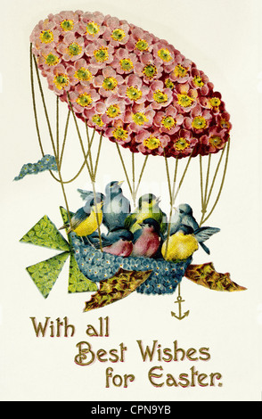 kitsch, hokum, greetings cards, best wishes for name day, locomotive ...