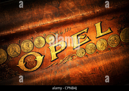 advertising,Opel,lettering,international trade label,on the chassis of ...