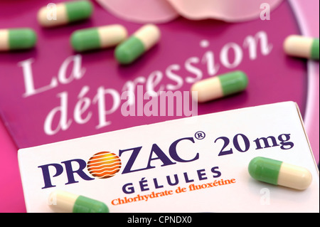 Prozac capsules and packaging anti depression medication Stock Photo ...