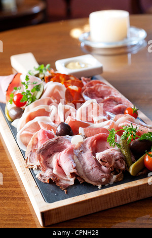 A selection of cold cuts Stock Photo - Alamy