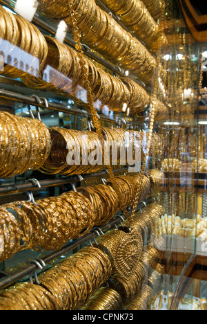 Gold displayed in Bahrain gold souq. Manama, Bahrain Stock Photo - Alamy
