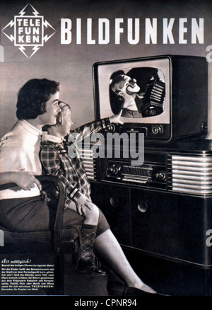 broadcast, television, television set, Telefunken television receiver ...