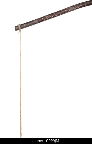 Stick and string, toy fishing rod Stock Photo - Alamy
