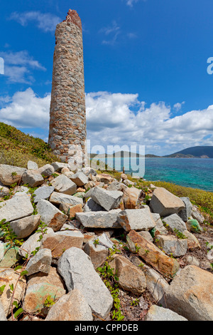 British Virgin Islands, Virgin Gorda. Copper Mine Bay, Copper Mine ...
