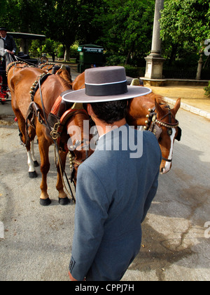 Spain Andalusia Seville Spaniard Spanish man wear cordobes Hat with his ...