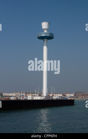 The Jurassic Skyline observation tower with people in viewing platform ...