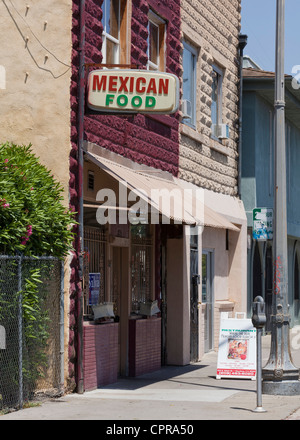 Mexican food restaurant sign Stock Photo - Alamy