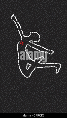 Woman with chalk outline Stock Photo - Alamy
