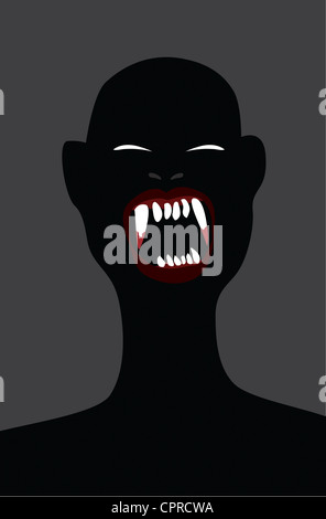 Horror Vampire bloody teeth and fangs with a gothic style female with ...