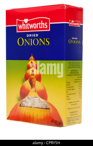 Box of Whitworths dried onions Stock Photo - Alamy
