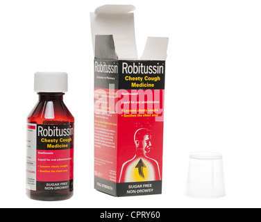 Bottle of Robitussin isolated on white Stock Photo - Alamy