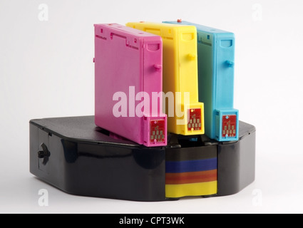 Ink ribbon from dot matrix printers and ink cartridges from ink jet ...