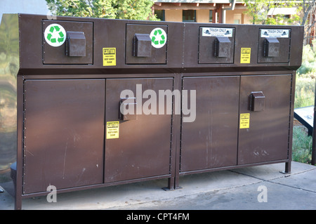 Recycling garbage bins, Grand Canyon, USA Stock Photo - Alamy