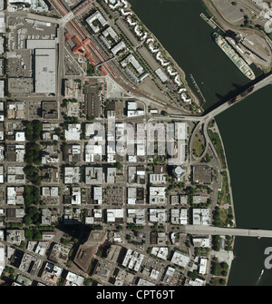 aerial map above Portland Oregon Stock Photo - Alamy