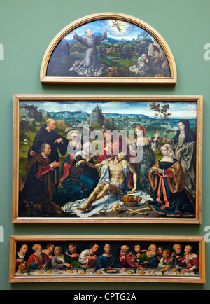 The Deposition: Christ is taken down from the cross by Nicodemus, St John and the women; St ...