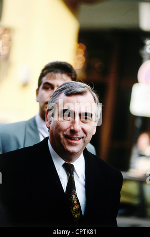 Waigel, Theo * 24.4.1939, German politician (CSU), half length, with ...