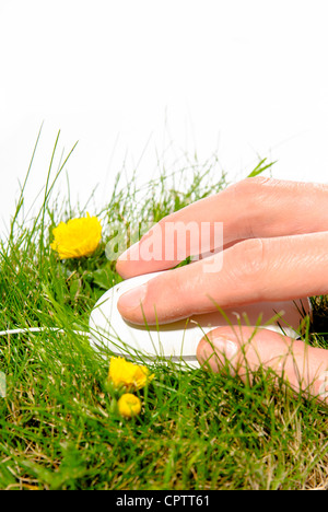computer mouse on lawn Stock Photo - Alamy