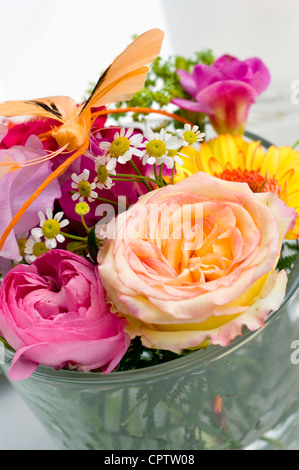 Wedding bouquet on a table Stock Photo - Alamy