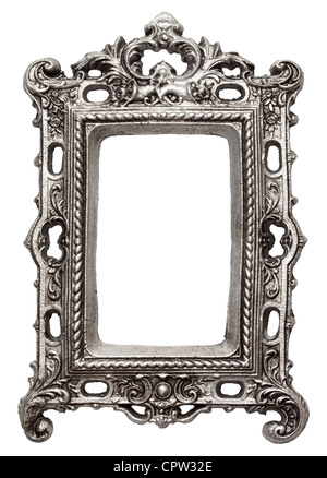 Old rusty metal frame isolated on white background Stock Photo - Alamy