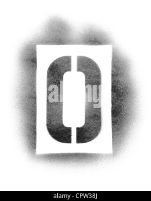 Stencil numbers in spray paint Stock Photo - Alamy