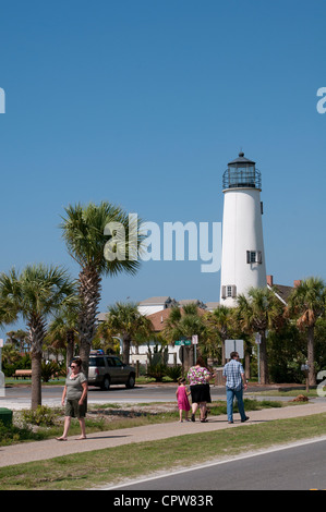 St. George Island Lighthouse on St. George Island, Florida Stock Photo ...