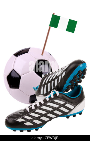 Football with flag of Nigeria Stock Photo - Alamy