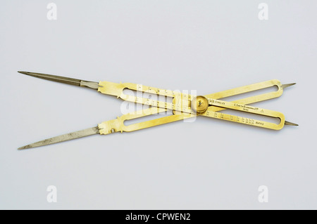 Brass proportional dividers Stock Photo - Alamy