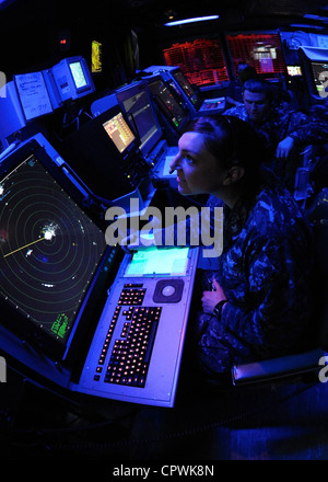 Air-Traffic Controller 3rd Class Andrew Hoffman monitors aircraft ...