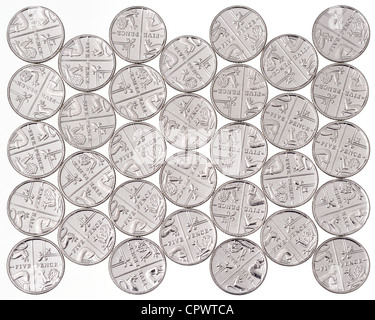 Five Pence 5p Coin Uk Currency Stock Photo - Alamy