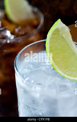 Soda drinks with cola and lemonade, soft drinks Stock Photo - Alamy