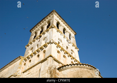 France, Dordogne, Perigord Blanc, Beauronne, 12th century Romanesque ...