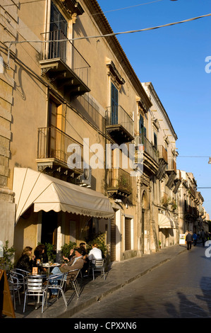 Cafe life, Noto Sicily Italy, A black and white image, cup of coffee ...