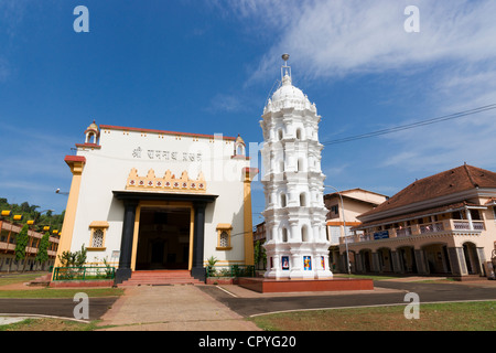 The temple of Ramnathi is located in Ramnathim, Bandivade in Goa Stock ...
