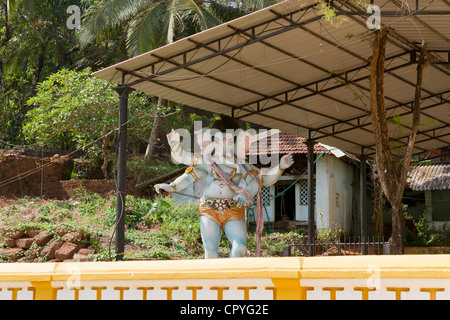 The temple of Ramnathi is located in Ramnathim, Bandivade in Goa Stock ...