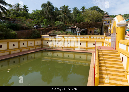 The temple of Ramnathi is located in Ramnathim, Bandivade in Goa Stock ...