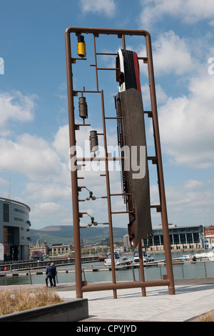 large modern piece of art depicting Titanic in kit form sited at ...