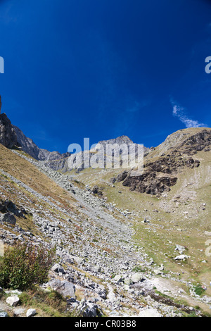 On the Pian del Re, high plateau, source of the Po River, Cottian Alps ...