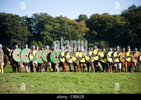 UK. England. Reenactment of 1066 Battle of Hastings. East Sussex. Men ...